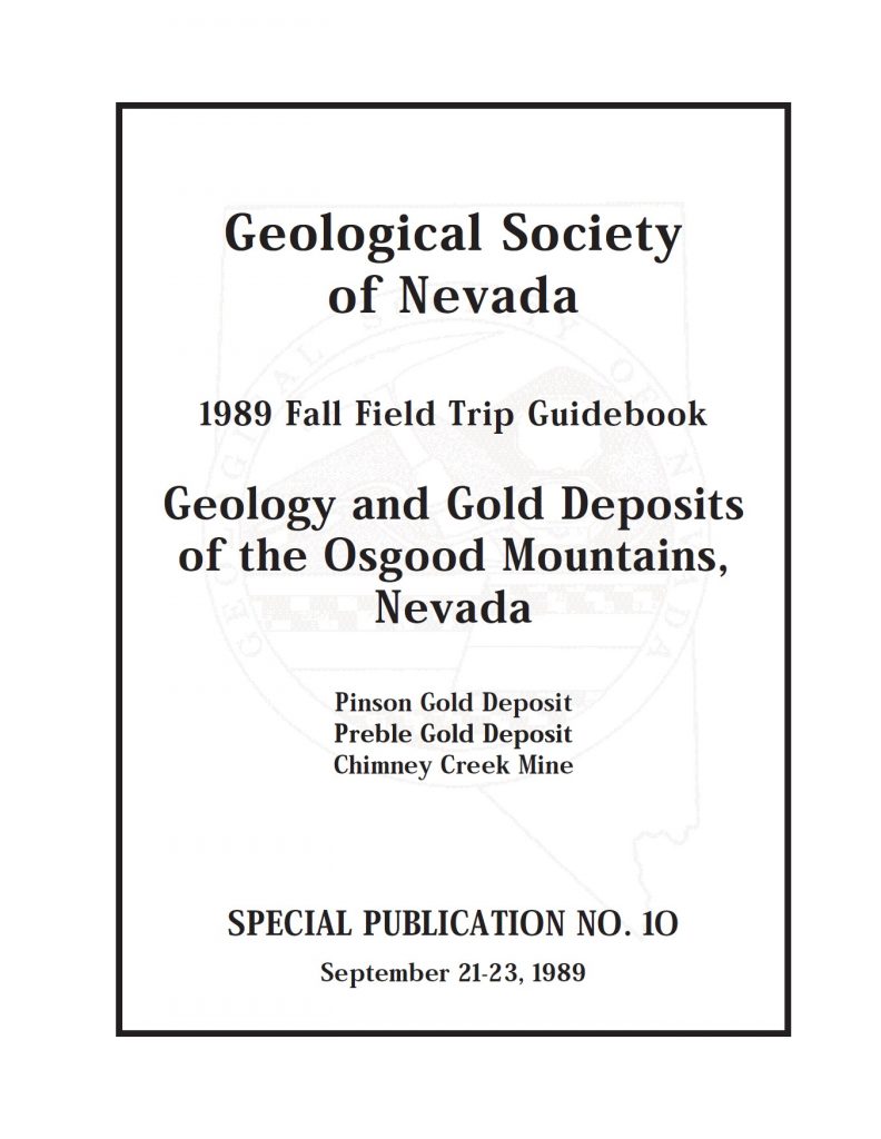 Mining History and Some Geology, Northern Sierra Nevada – Geological ...